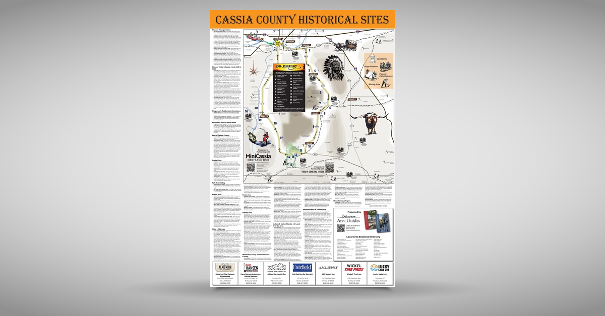 Cassia County Map Poster