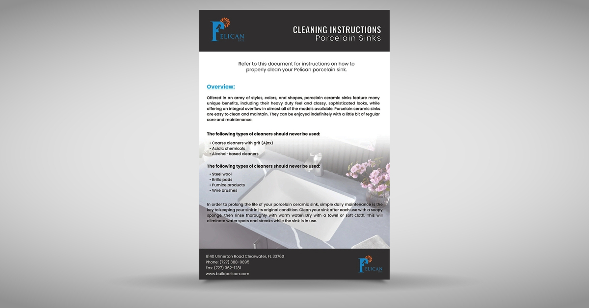 Porcelain Sink Care and Maintenance Guide