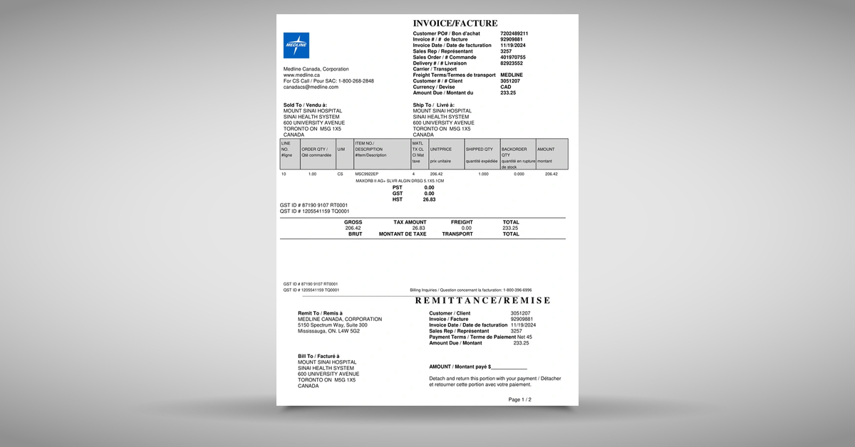 Ex. nouveau bordereau livraison/New Packing Slip Example