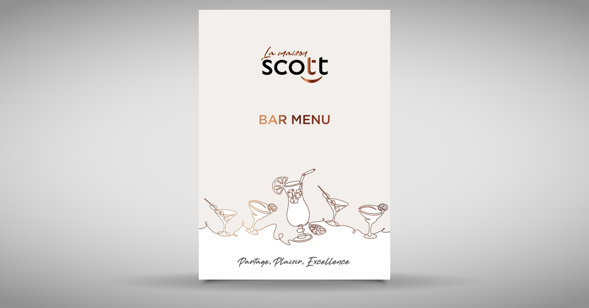La Maison Scott Bar Menu