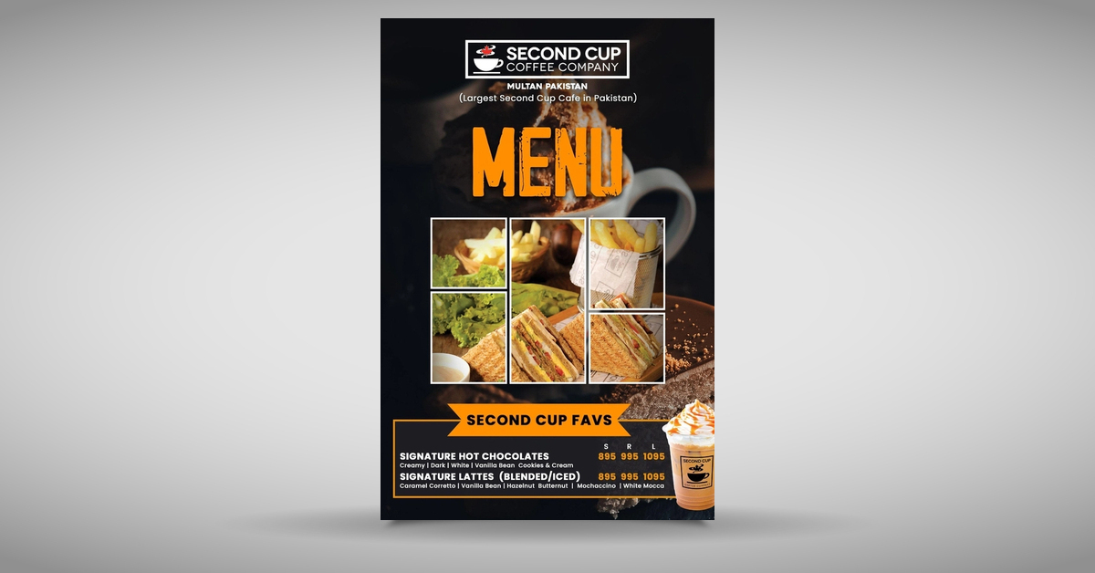 Second Cup Multan - Menu