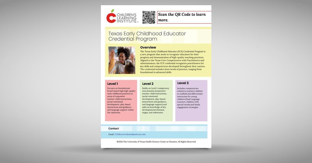 Texas Early Childhood Educator Credential Program Flyer