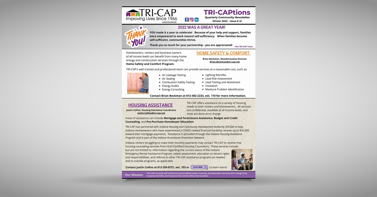 1) Winter 2023 TRI-CAPtions Newsletter