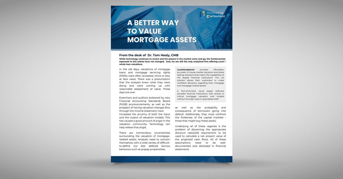 A Better Way to Value Mortgage Assets