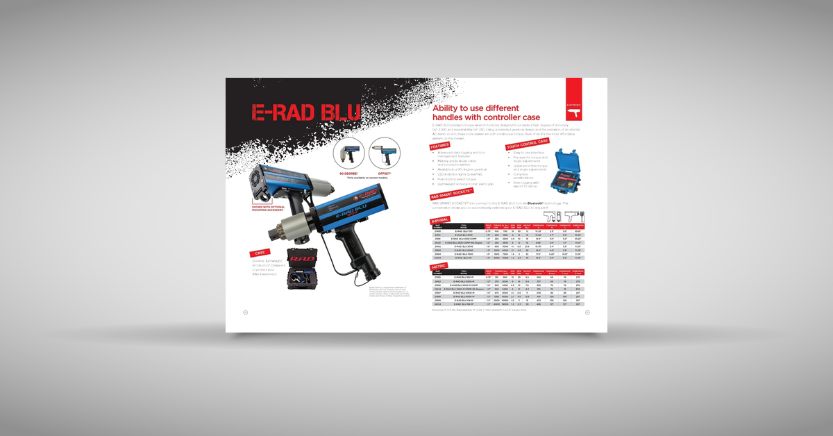 E-RAD BLU Product Sheet