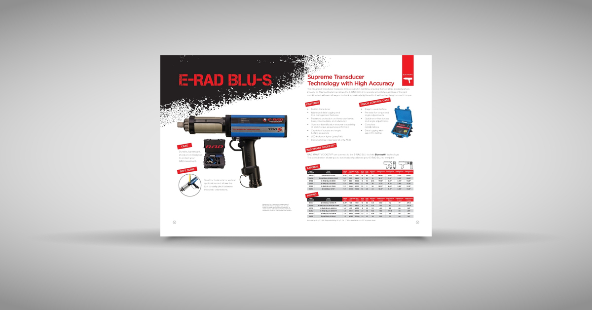 E-RAD BLU-S Product Sheet