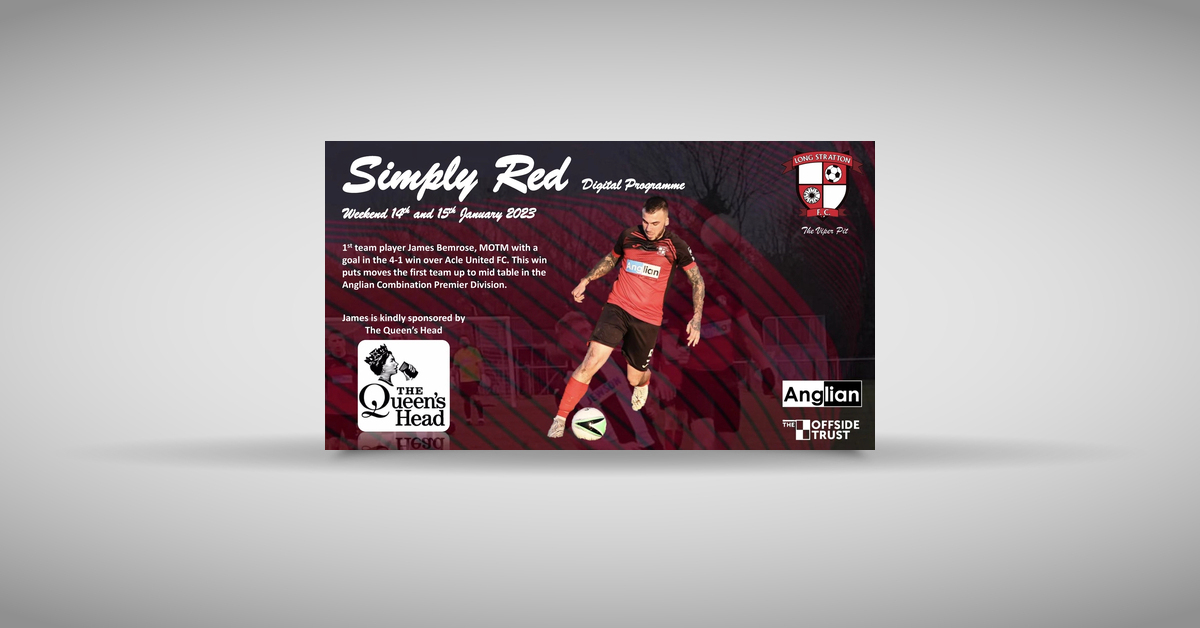 Long Stratton FC Digital program 14-01-23