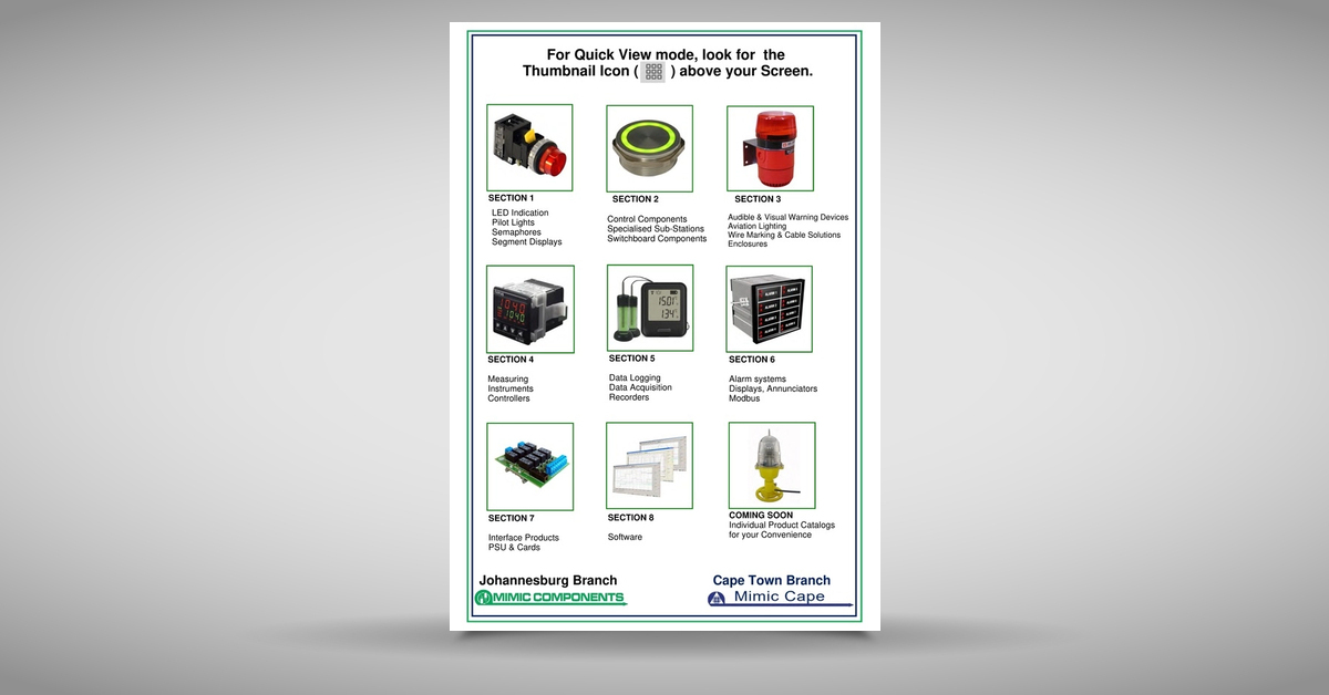 Full Online Catalogue Mimic Components & Cape Mimics.