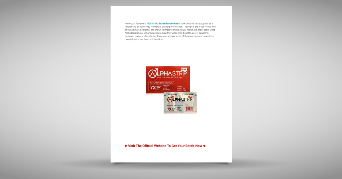 Alpha Strip Sexual Enhancement