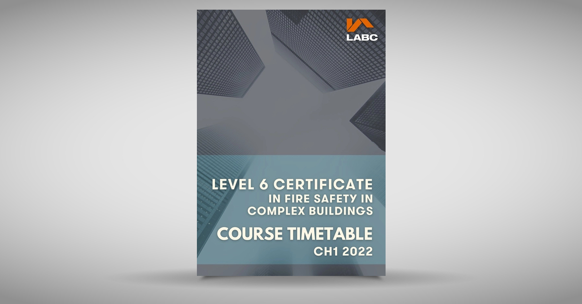 LEVEL 6 FIRE SAFETY CH1 TIMETABLE