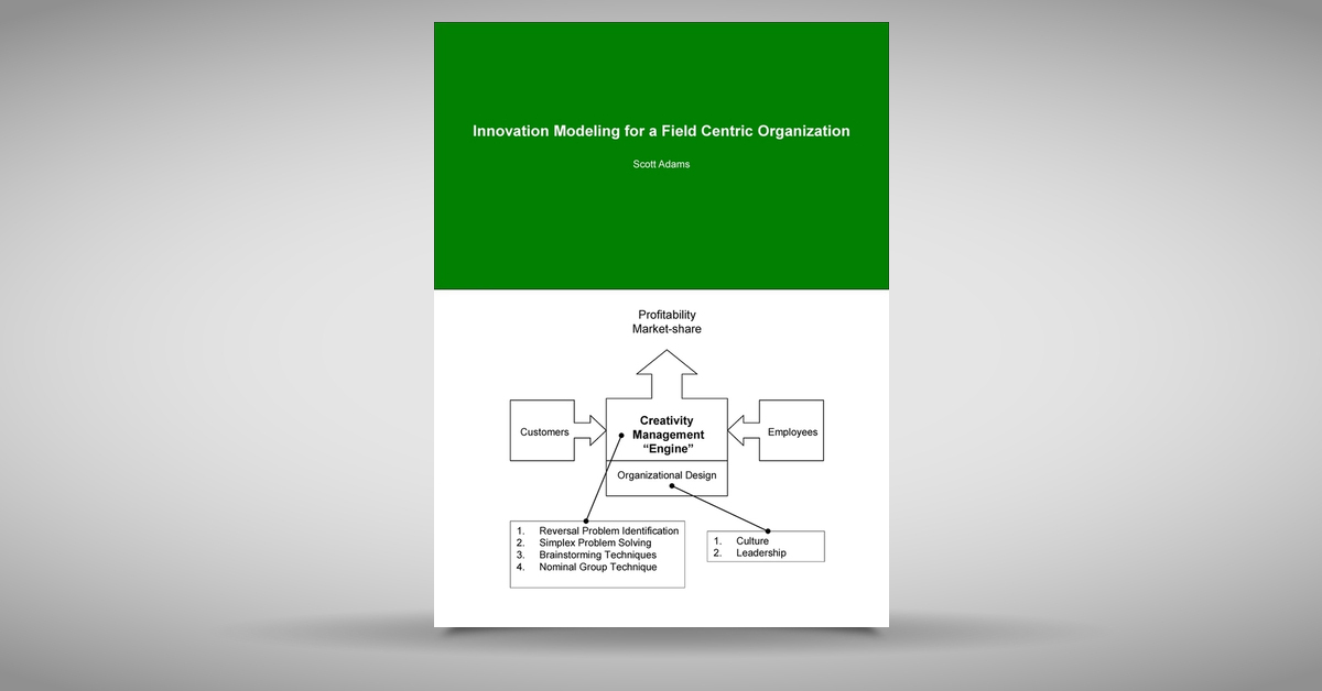 Innovation Modeling for a Field Centric Organization - Final