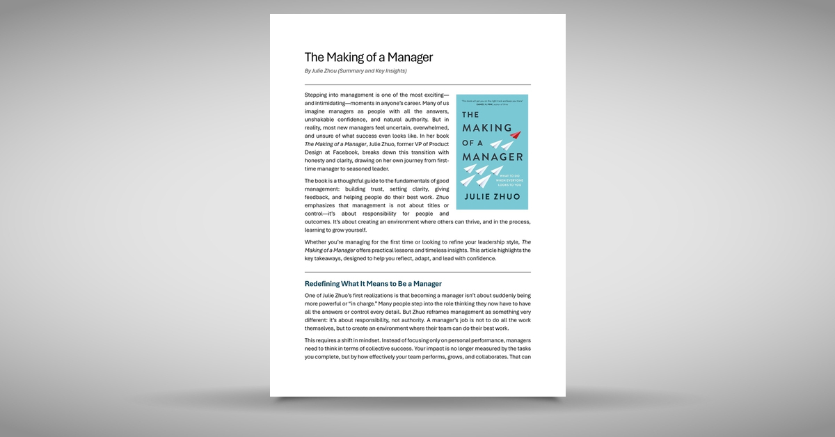Online Flipbook | The Making of a Manager