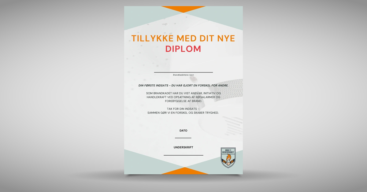 Din første indsats - diplom